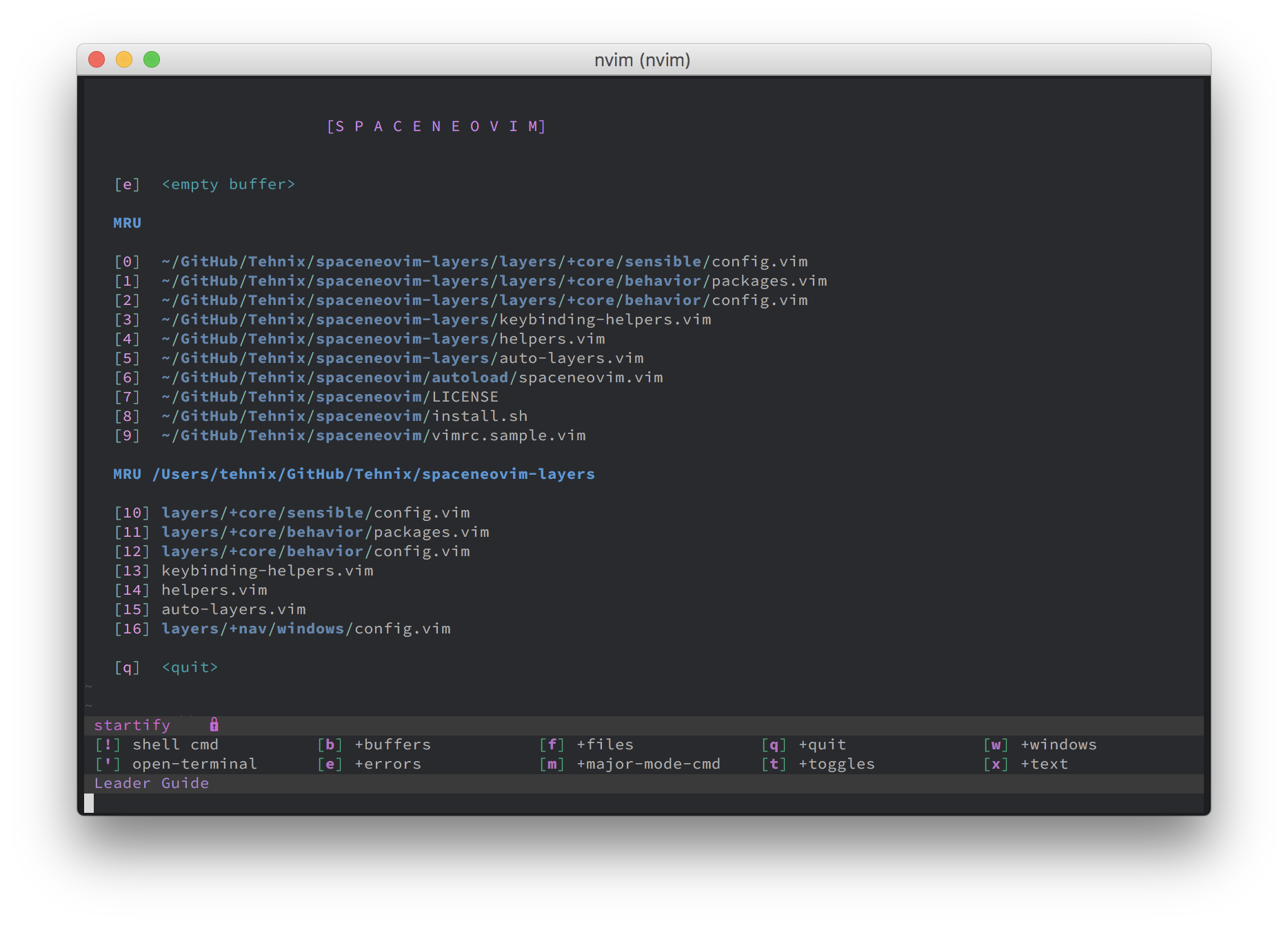 SpaceNeovim - Spacemacs for Neovim | spaceneovim